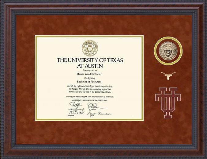 UT Austin 40 Acres Series Diploma Frame: Wordyisms