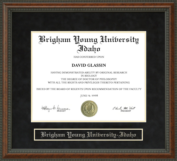 Brigham Young University Idaho Byu Idaho Diploma Frame By Wordyisms