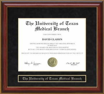 University of Texas Medical Branch (UTMB) (TX) Diploma Frames and ...